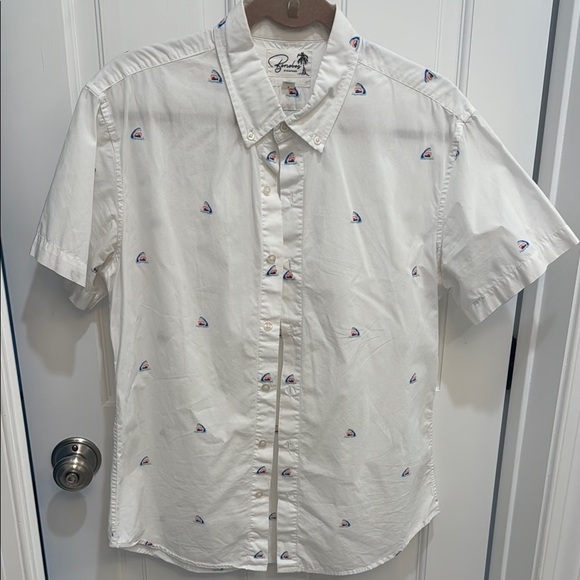 Bonobos | Shirts | Bonobos White Short Sleeve Shirt With Blue And Red ...